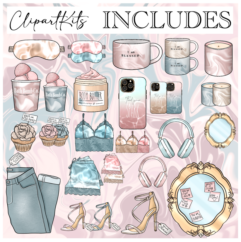 Perfectly Imperfect - Body Positivity/Self-love | Complete Clipart Set ...